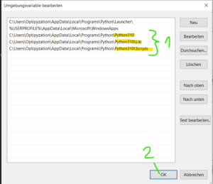 Python Schnellstart mit VS Code (Windows) - Optipyzation